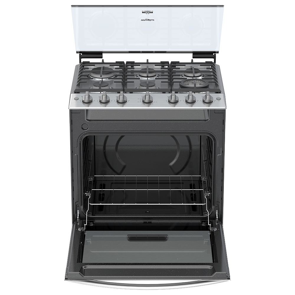 Estufa de Gas Xpert Flamma de Piso 30" con 6 Quemadores - Gris ...